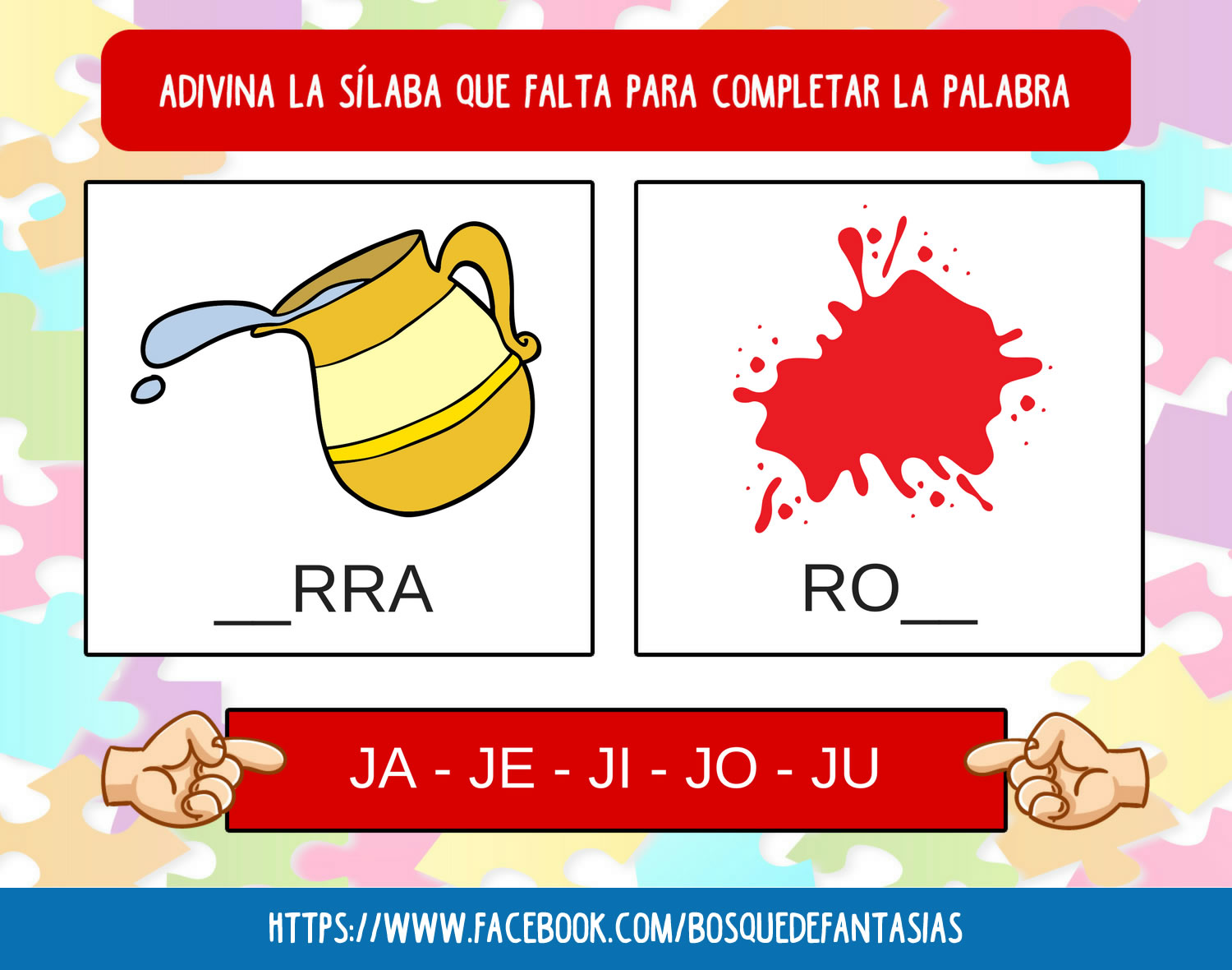 fichas de silabas con la j - Juegos infantiles