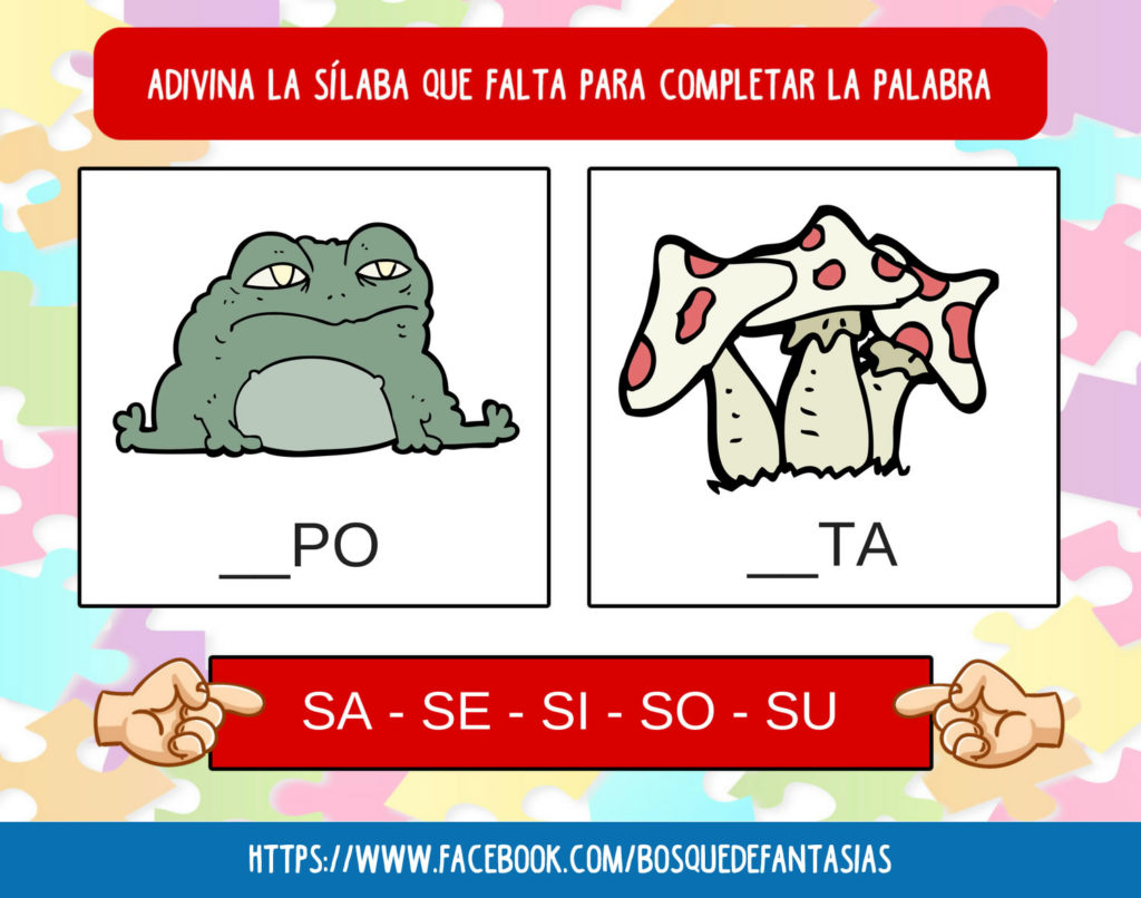 Fichas para trabajar la CONCIENCIA SILÁBICA en primaria