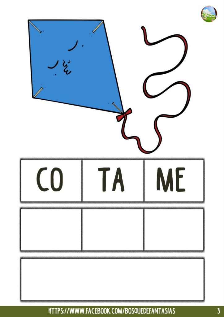 Cuadernillo de PALABRAS con 3 SÍLABAS: Para ordenar y escribir
