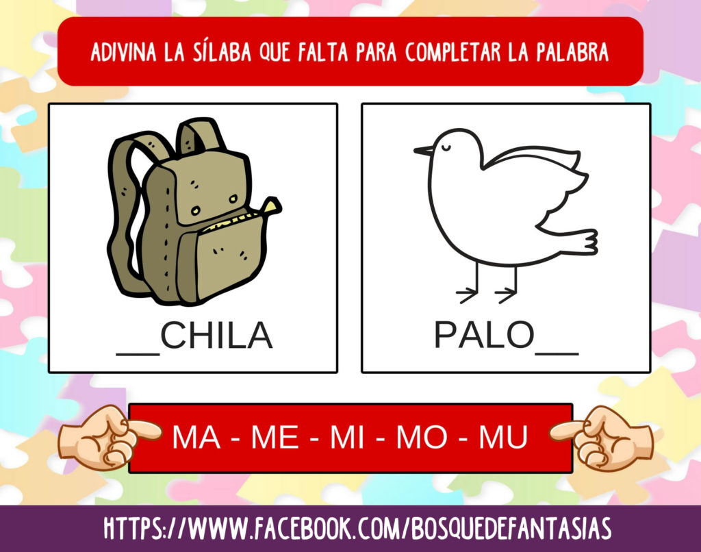 Fichas de 3 SÍLABAS para trabajar la CONCIENCIA SILÁBICA