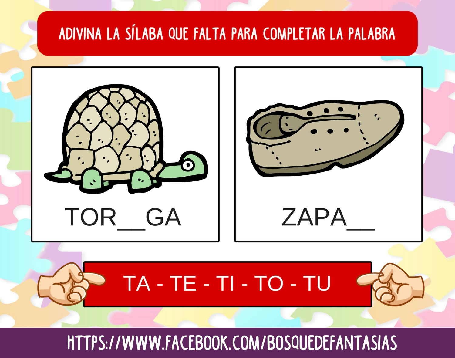 palabras de 3 silabas hoja 3 - Juegos infantiles