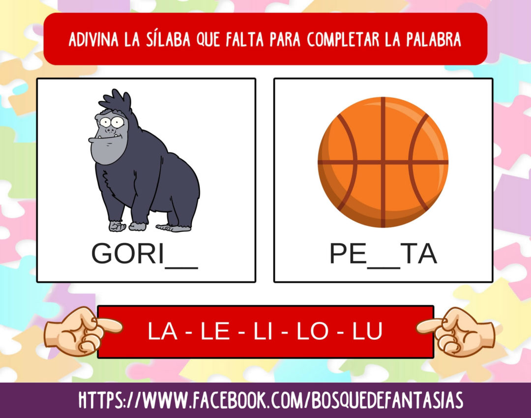 Fichas de 3 SÍLABAS para trabajar la CONCIENCIA SILÁBICA
