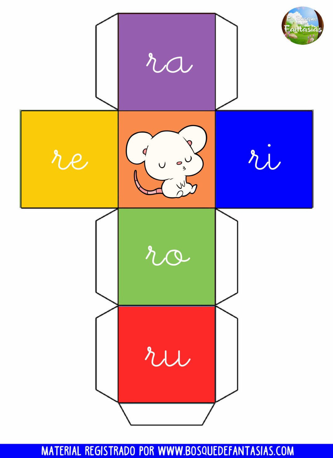 dado de silabas hoja 2 - Juegos infantiles