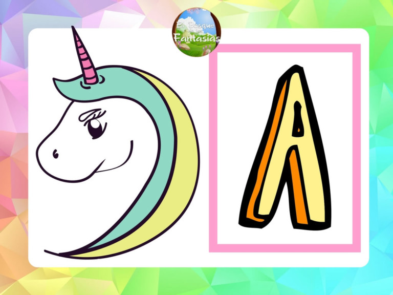 Fichas de ABECEDARIO con UNICORNIOS en PDF