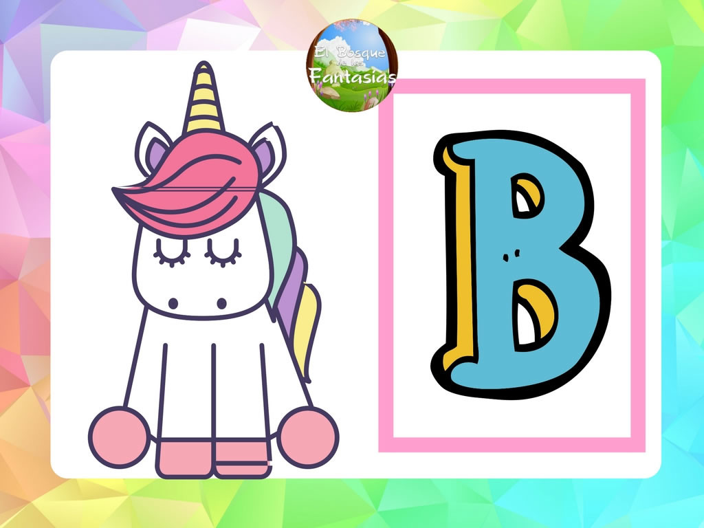 Fichas de ABECEDARIO con UNICORNIOS en PDF