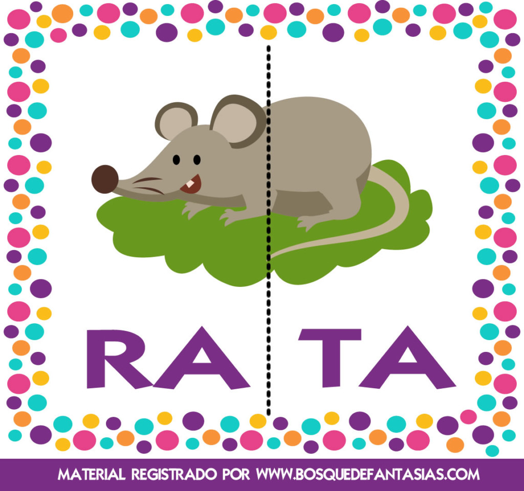 Fichas de SÍLABAS recortables para niños de primaria