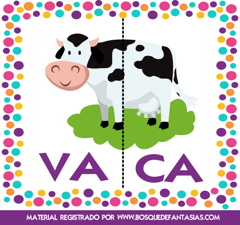 Fichas de SÍLABAS recortables para niños de primaria