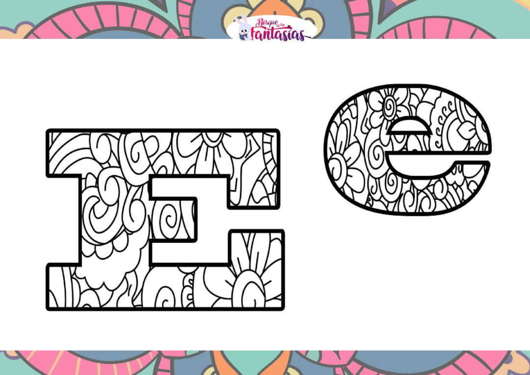 Mandalas con LETRAS del ABECEDARIO para niños