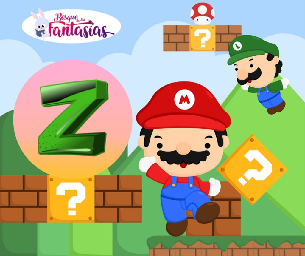 Fichas de ABECEDARIO de MARIO BROS en formato PDF
