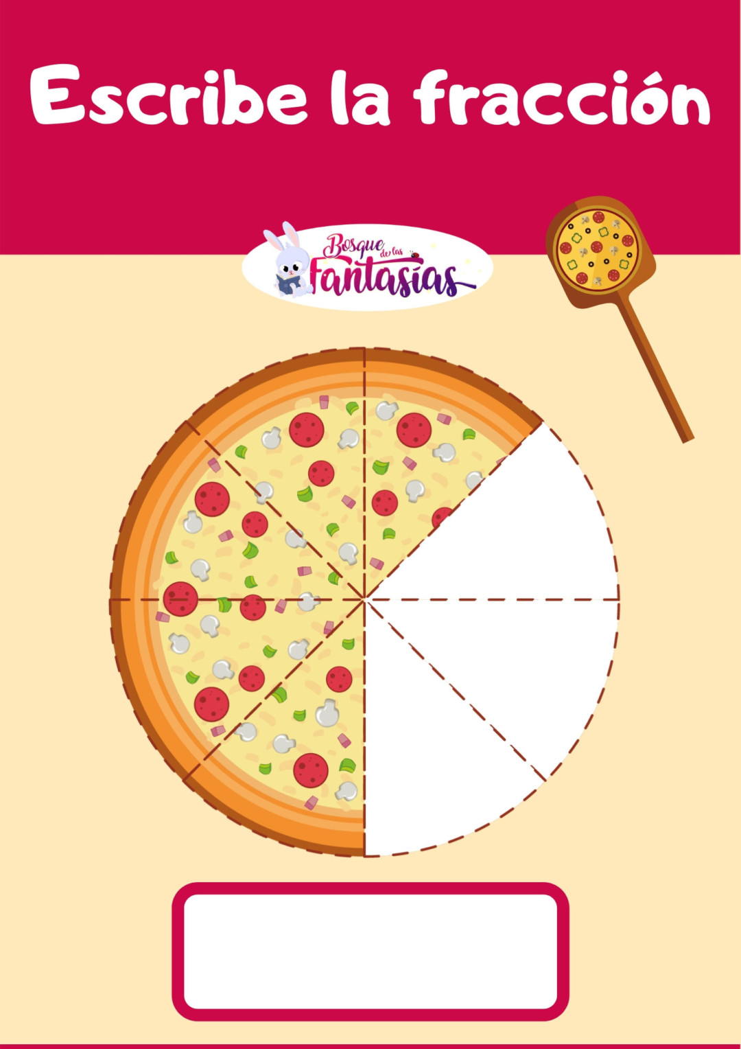 Cuadernillo para aprender las FRACCIONES con pizzas