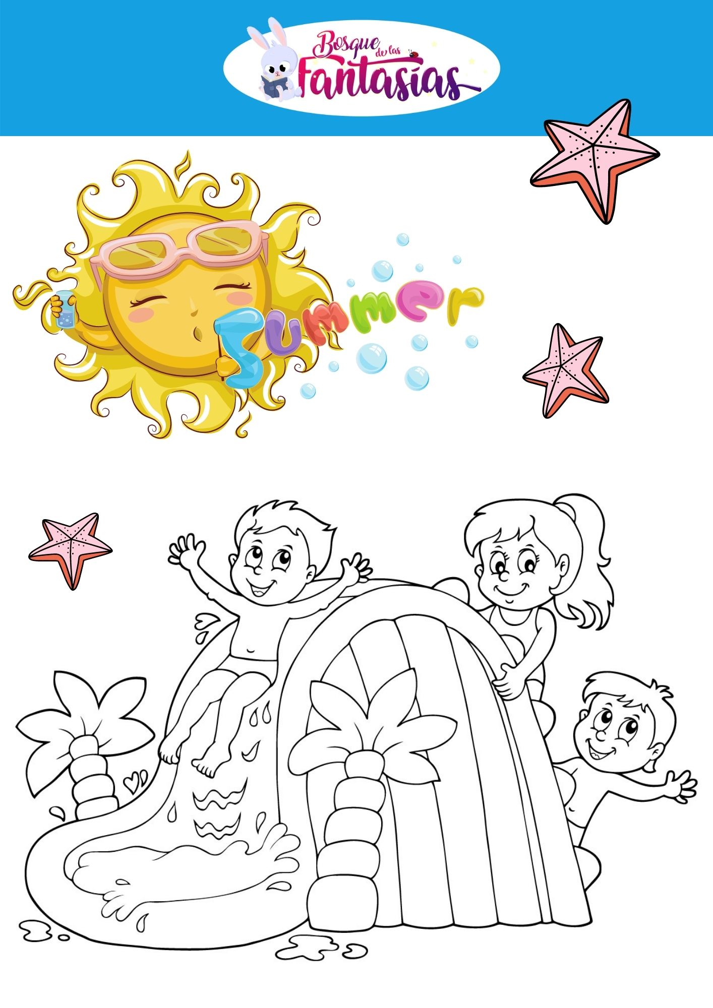 cuadernillo colorear verano hoja 5 - Juegos infantiles