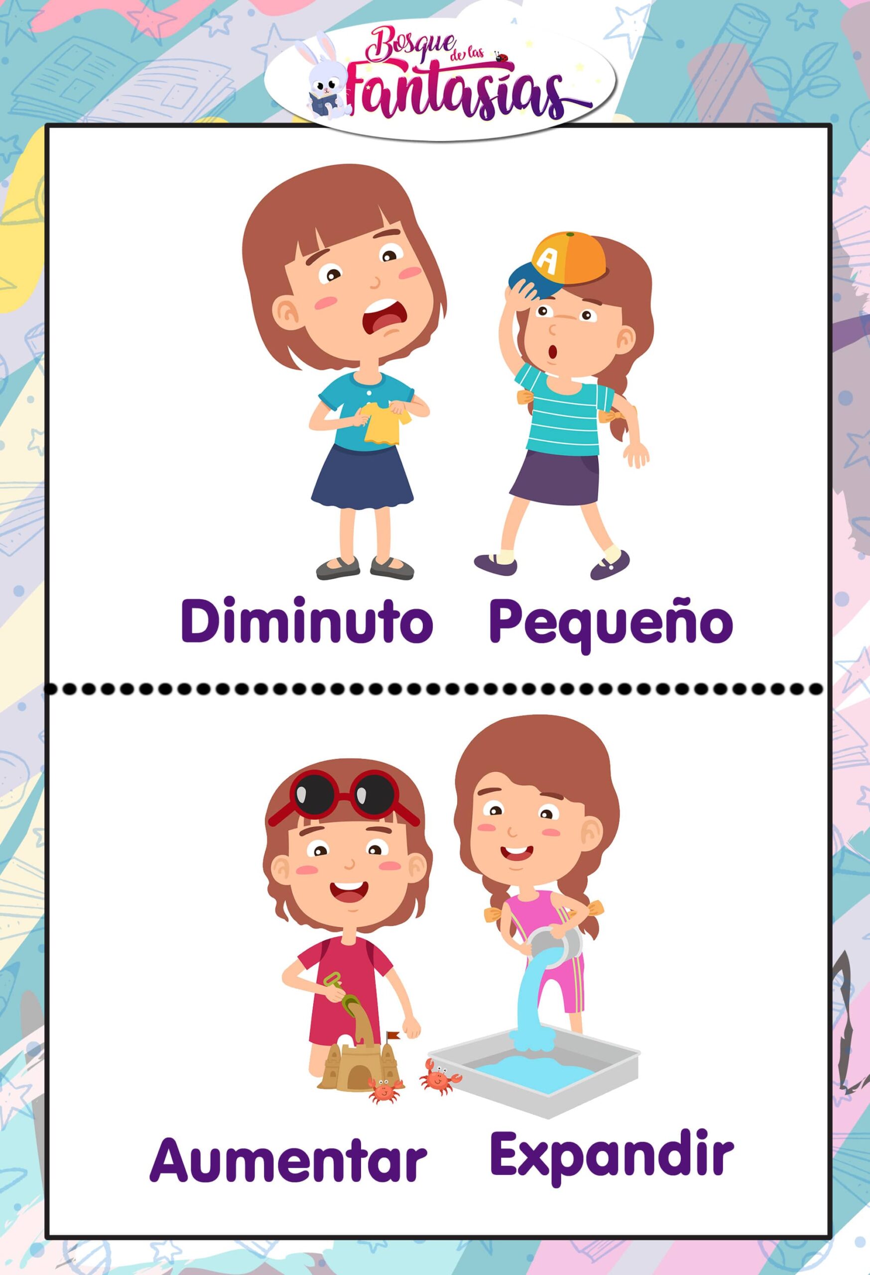 fichas de sinonimos hoja 4 - Juegos infantiles