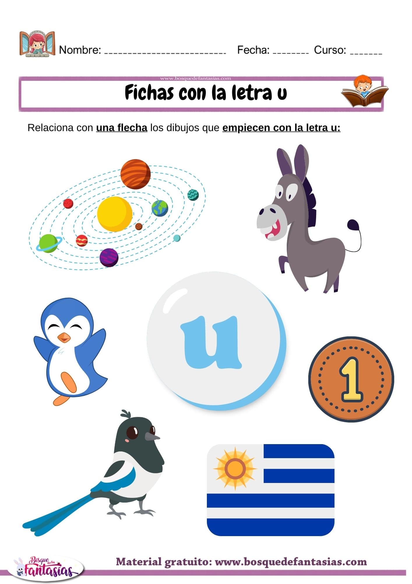 Relacionar Con Dibujos Letra U Juegos Infantiles Relacionar Con Dibujos Letra U Juegos Infantiles