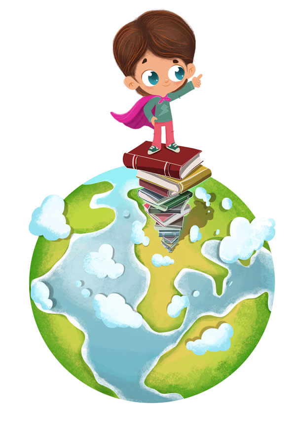 mundo con libros - Juegos infantiles