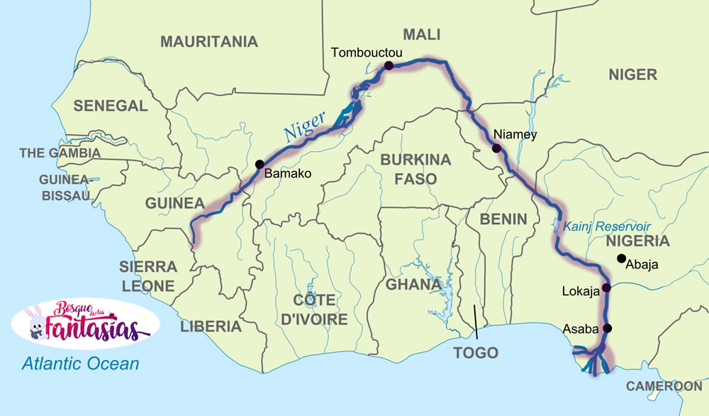 rio níger mapa - Juegos infantiles