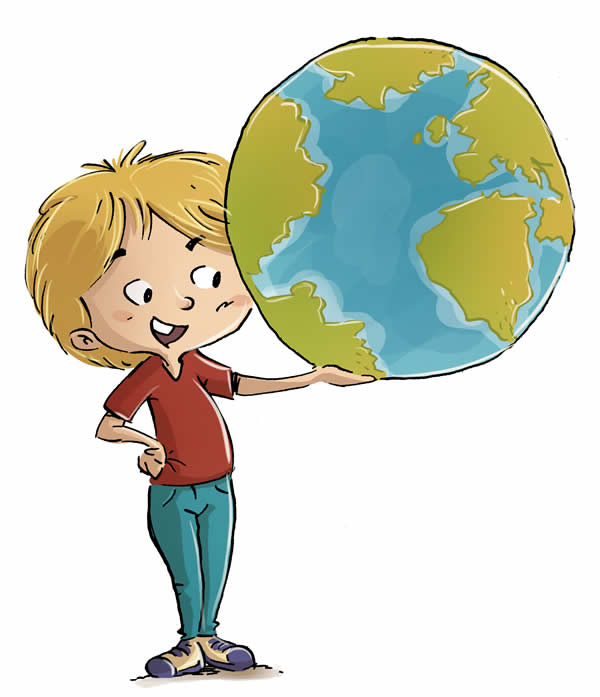 niño con el mundo en la mano - Juegos infantiles