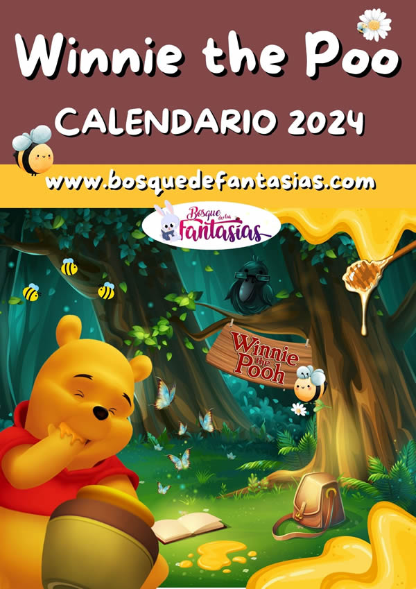 CALENDARIO 2024 WINNIE THE POO - Juegos infantiles