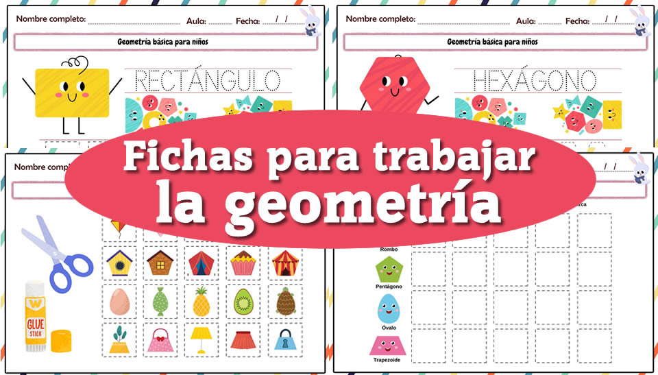 Fichas de geometría: Formas geométricas para seguir los puntos