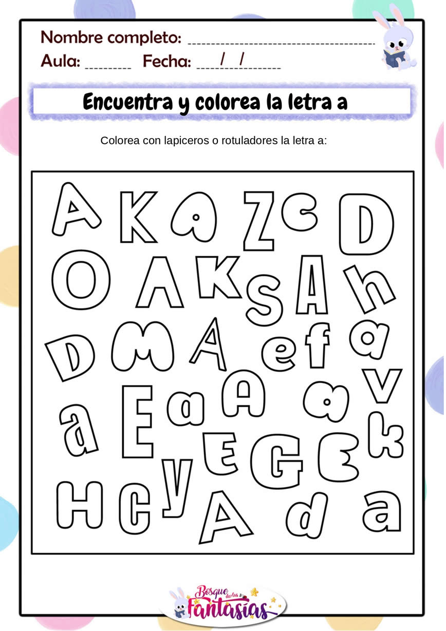 colorear letra a - Juegos infantiles
