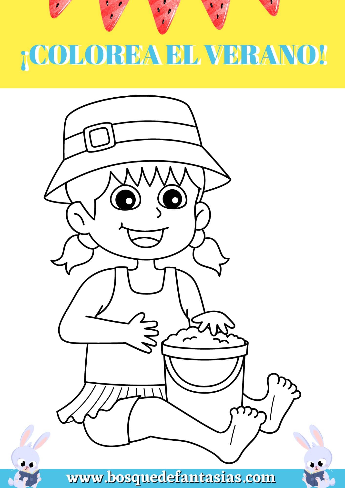 dibujo de verano para colorear - Juegos infantiles