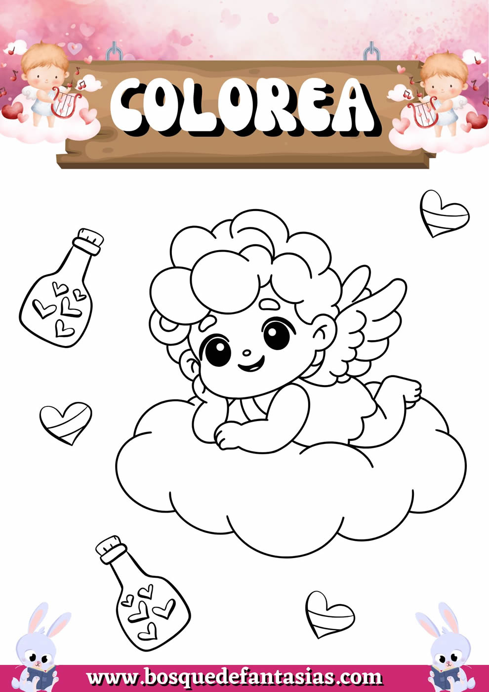 dibujos san valentin para colorear - Juegos infantiles